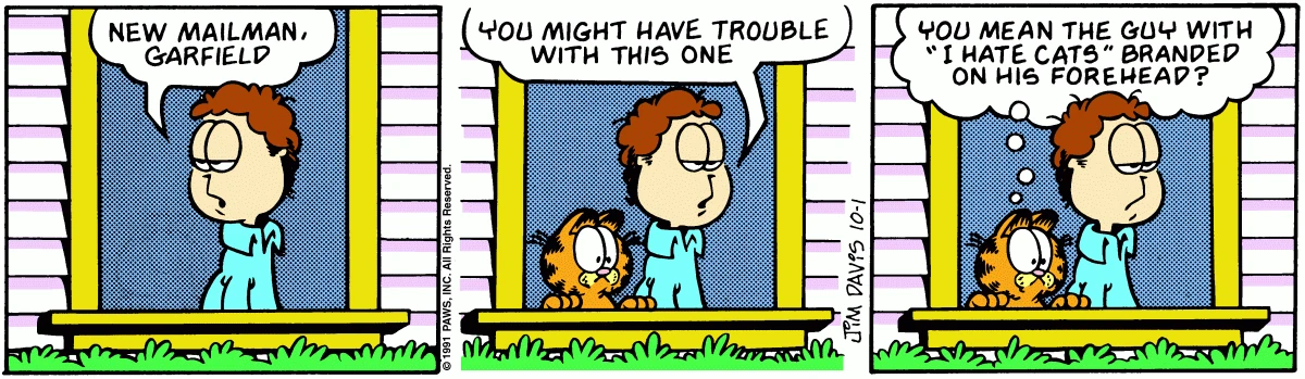 Garfield, October 1991 comic strips | Garfield Wiki | Fandom