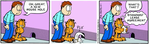 Garfield, February 1995 comic strips | Garfield Wiki | Fandom