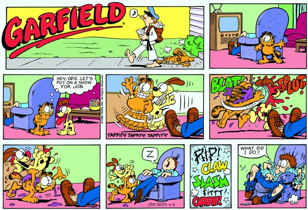 Garfield, April 1988 comic strips | Garfield Wiki | Fandom