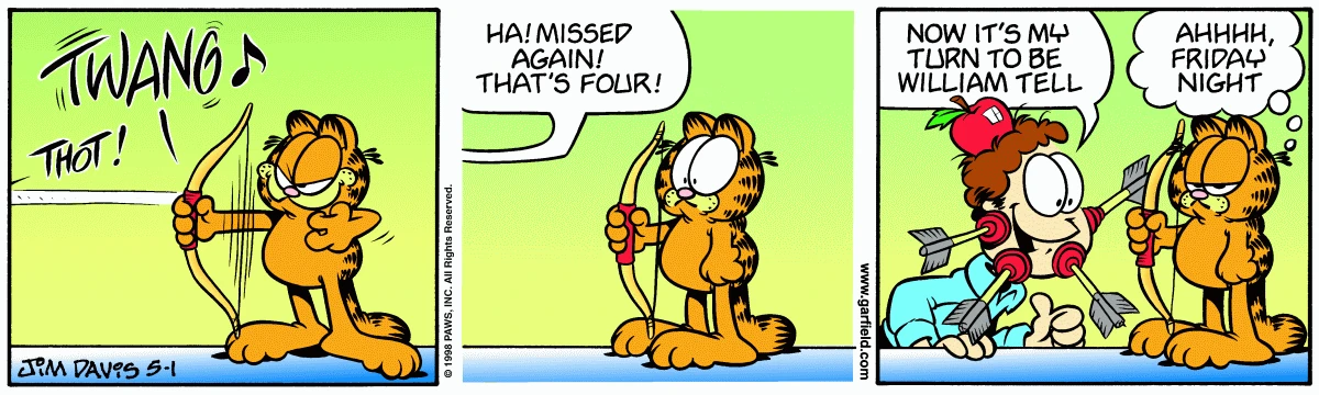 Garfield, May 1998 comic strips | Garfield Wiki | Fandom