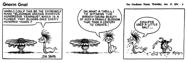 Gnorm Gnat, 1974 comic strips | Garfield Wiki | Fandom