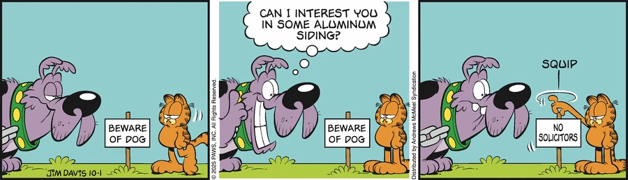Garfield, October 2025 comic strips | Garfield Wiki | Fandom