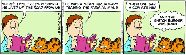 Garfield, August 2009 comic strips | Garfield Wiki | Fandom
