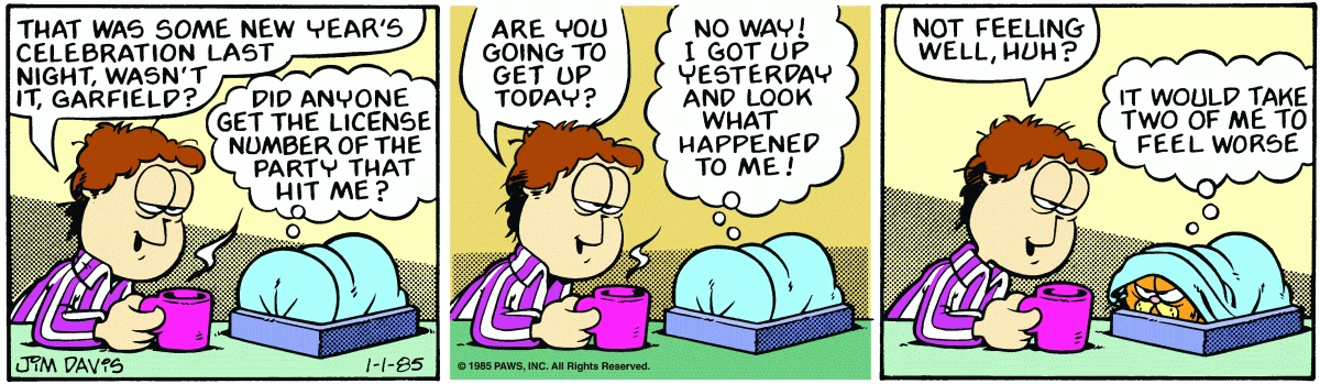Garfield, January 1985 comic strips | Garfield Wiki | Fandom