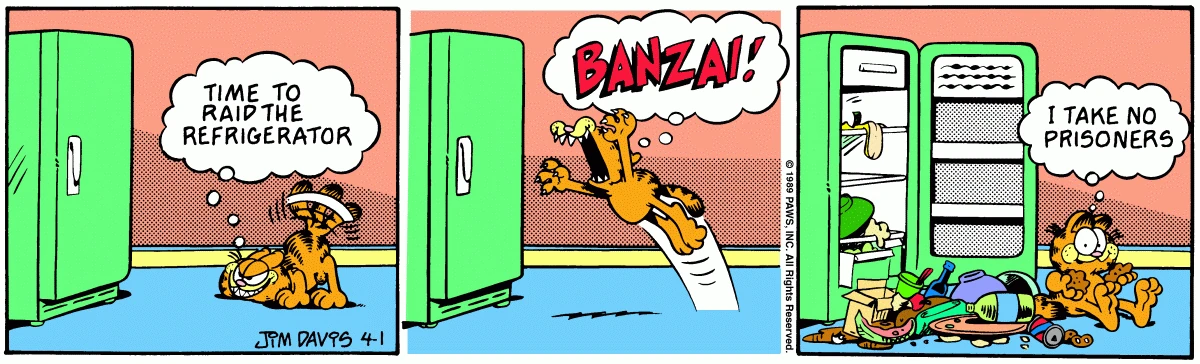 Garfield, April 1989 comic strips | Garfield Wiki | Fandom