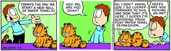 Garfield, July 1995 comic strips | Garfield Wiki | Fandom