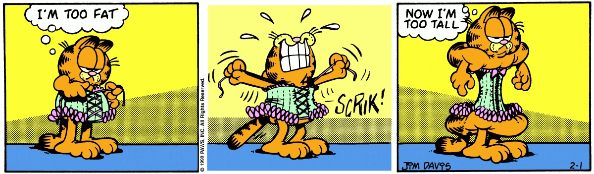 Garfield, February 1990 comic strips | Garfield Wiki | Fandom