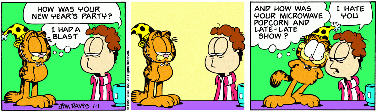 Garfield, January 1999 comic strips | Garfield Wiki | Fandom
