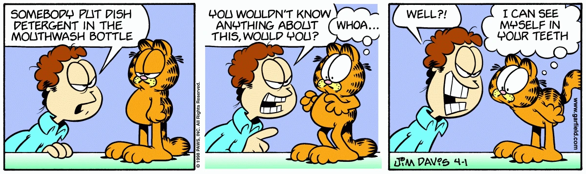 Garfield, April 1998 comic strips | Garfield Wiki | Fandom
