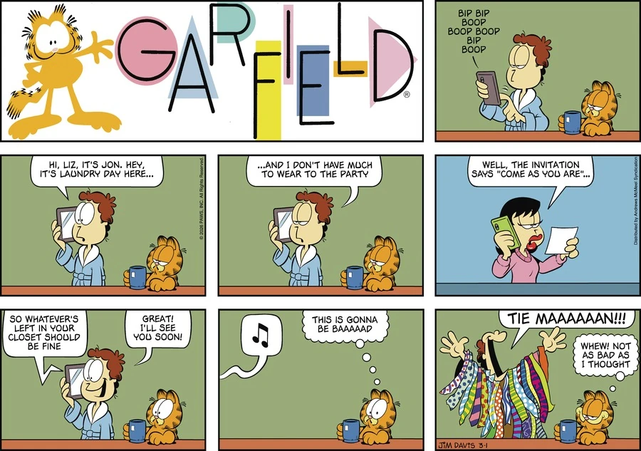 Garfield, March 2026 comic strips | Garfield Wiki | Fandom