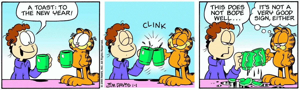 Garfield, January 2000 comic strips | Garfield Wiki | Fandom