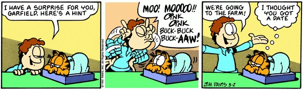 Garfield, March 1992 comic strips | Garfield Wiki | Fandom