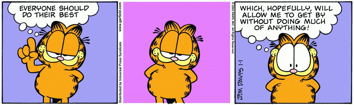 Garfield, January 2002 comic strips | Garfield Wiki | Fandom