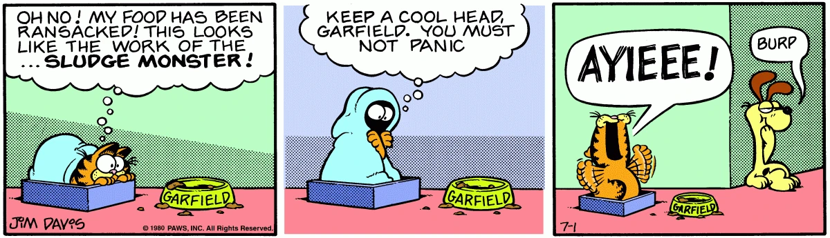 Garfield, July 1980 comic strips | Garfield Wiki | Fandom