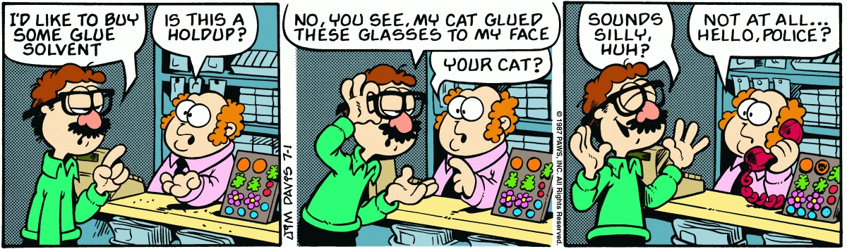 Garfield, July 1987 comic strips | Garfield Wiki | Fandom