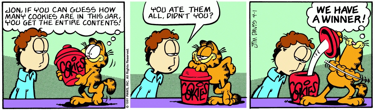 Garfield, April 1991 comic strips | Garfield Wiki | Fandom
