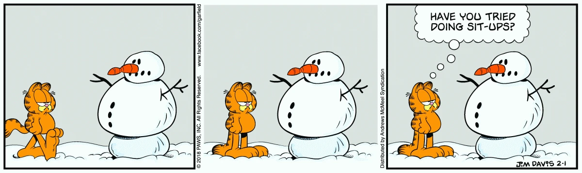 Garfield, February 2018 comic strips | Garfield Wiki | Fandom