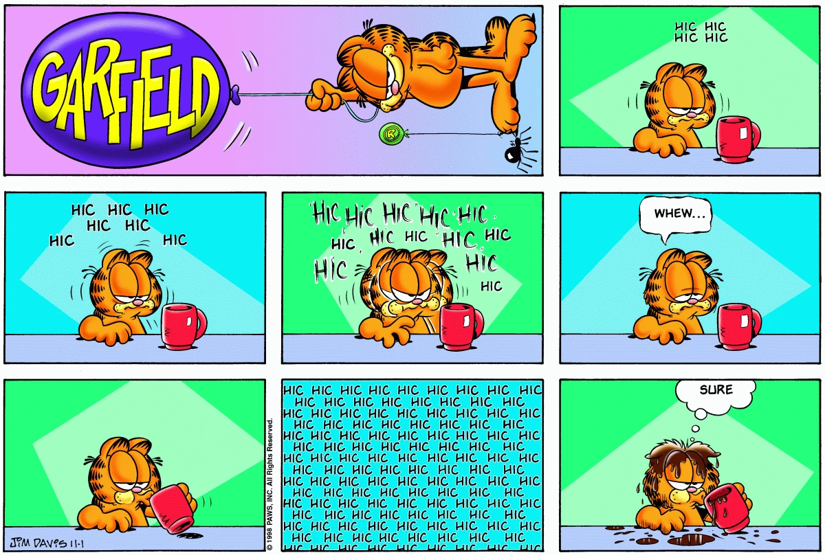 Garfield, November 1998 comic strips | Garfield Wiki | Fandom