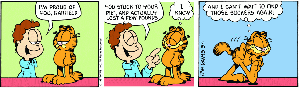 Garfield, March 1997 comic strips | Garfield Wiki | Fandom