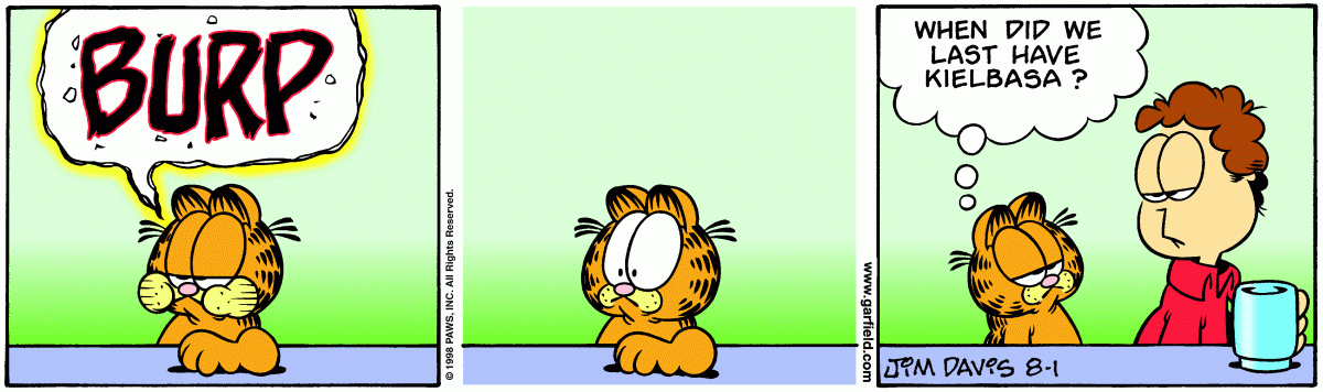 Garfield, August 1998 comic strips | Garfield Wiki | Fandom