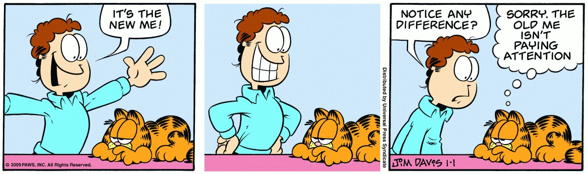 Garfield, January 2009 comic strips | Garfield Wiki | Fandom