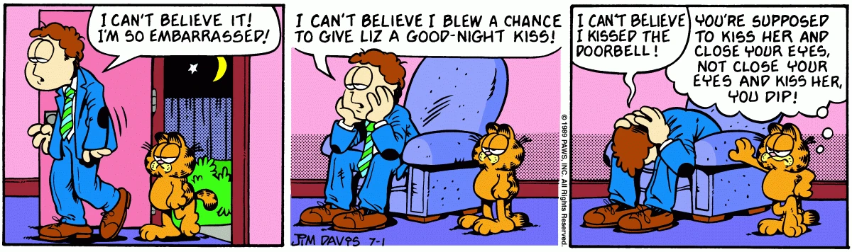 Garfield, July 1989 comic strips | Garfield Wiki | Fandom