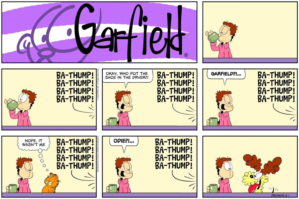 Garfield, March 2020 comic strips | Garfield Wiki | Fandom