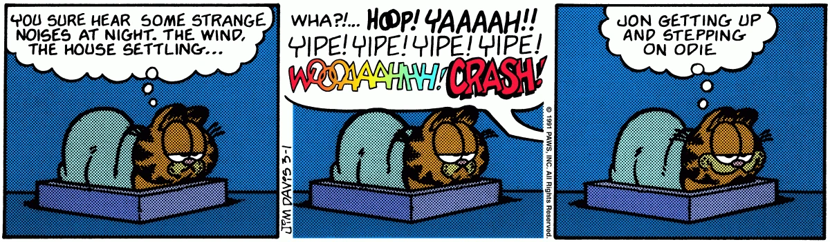 Garfield, March 1991 comic strips | Garfield Wiki | Fandom