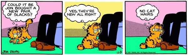 Garfield, November 1981 comic strips | Garfield Wiki | Fandom