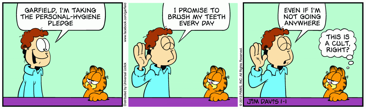 Garfield, January 2013 comic strips | Garfield Wiki | Fandom