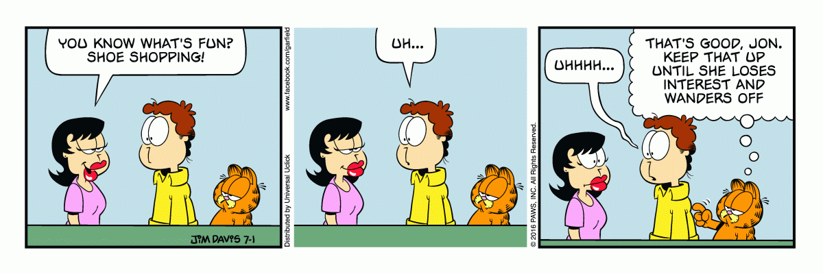 Garfield, July 2016 comic strips | Garfield Wiki | Fandom