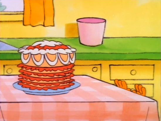 Garfield Eating Cake