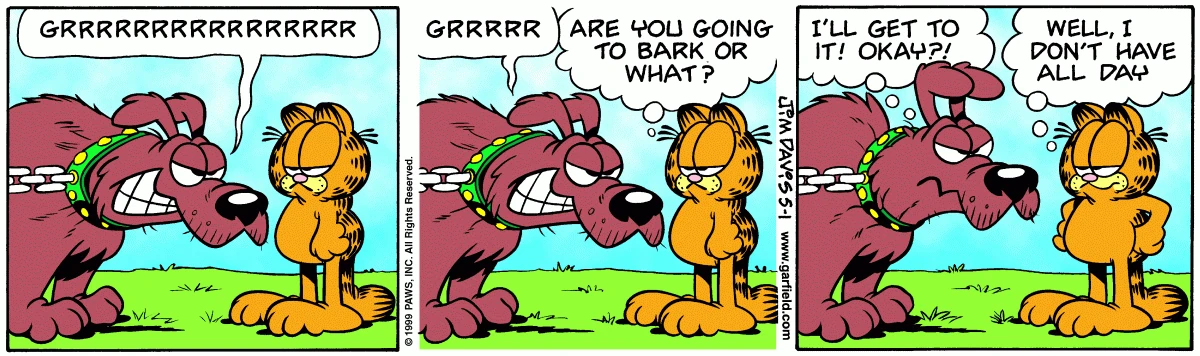 Garfield, May 1999 comic strips | Garfield Wiki | Fandom