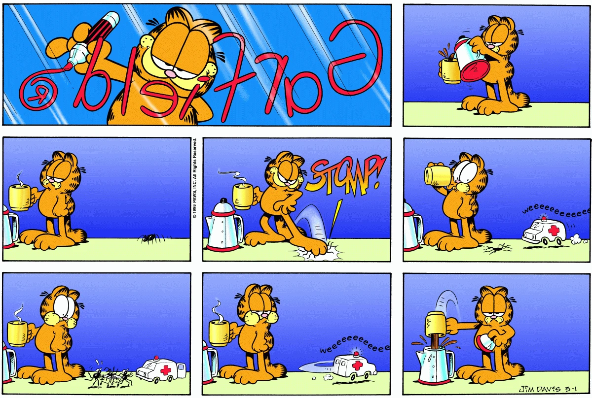 Garfield, March 1998 comic strips | Garfield Wiki | Fandom
