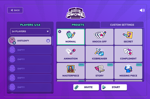 Lobby and custom settings | Gartic Phone Wiki | Fandom
