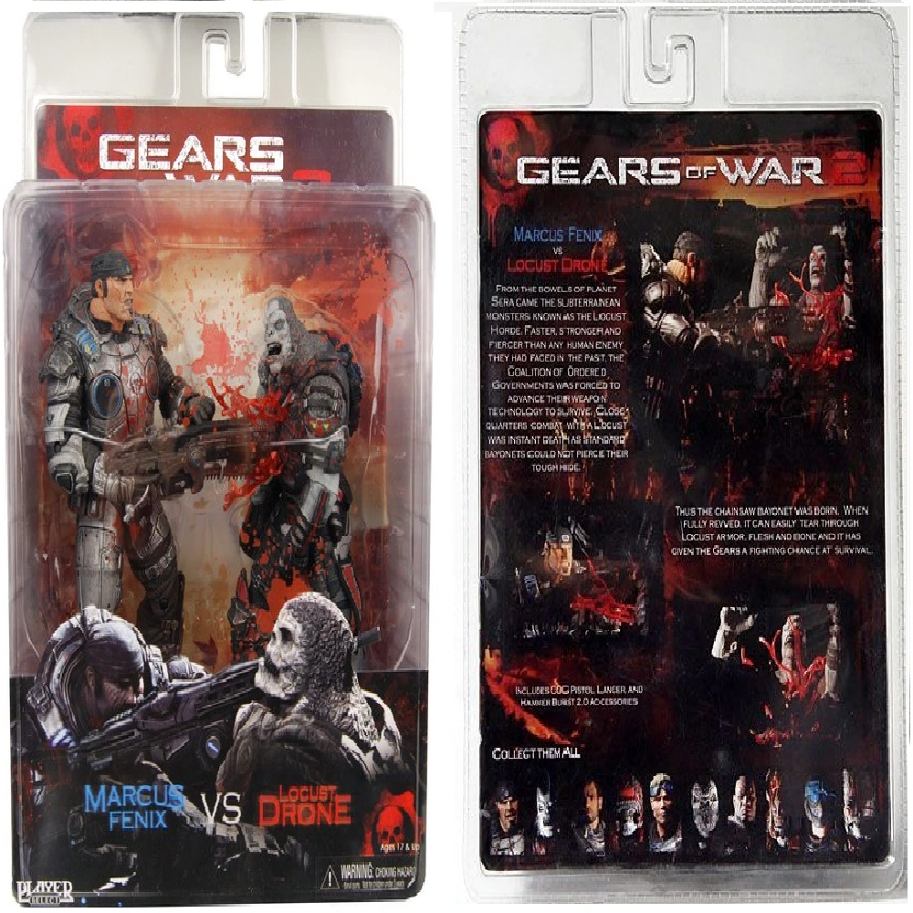 Marcus Fenix Vs Locust Drone (Action Figure) Series Three | Gears of ...