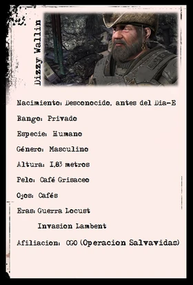 Dizzy Wallin | Wiki Gears of War | Fandom