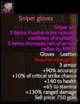 Sniper Gloves | Gedonia Wiki | Fandom