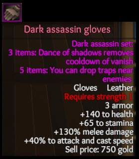 Dark Assassin Gloves | Gedonia Wiki | Fandom