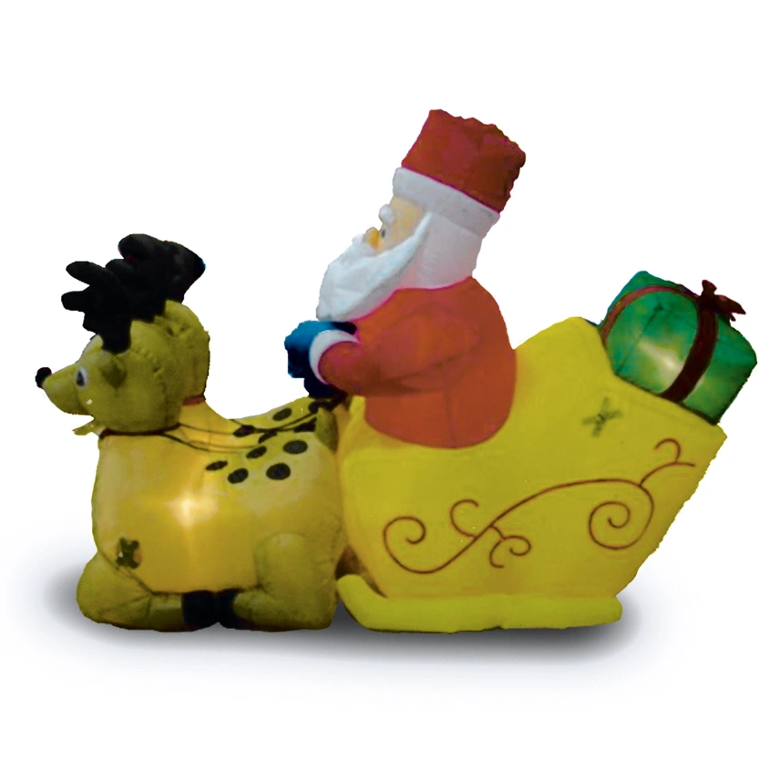 Santa Sleigh with Reindeers - Classic | Gemmy Airblown Inflatables Wiki ...