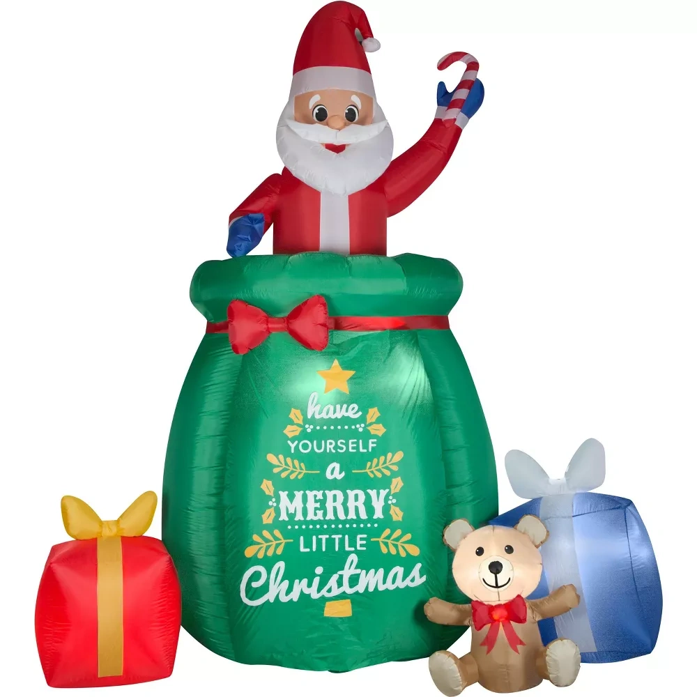 10ft Animated Santa in a Gift Bag | Gemmy Wiki | Fandom