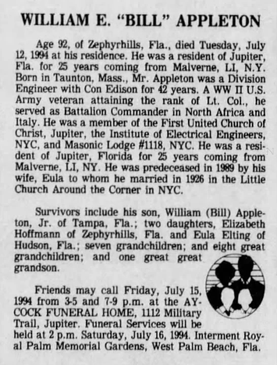 William Edgar Appleton (1902-1994) | Familypedia | Fandom