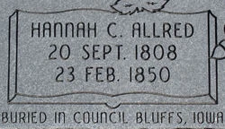 Hannah Caroline Allred (1808-1850) | Familypedia | Fandom