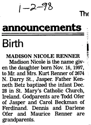 Madison Nicole Renner (1997) | Familypedia | Fandom