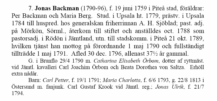 Jonas Backman (1759-1796) | Familypedia | Fandom