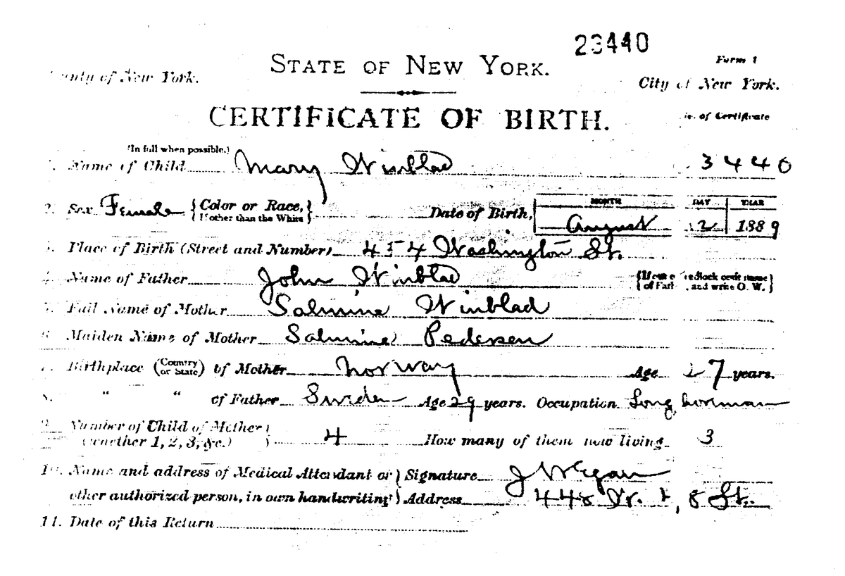 Mary Winblad (1889-1890) | Familypedia | Fandom