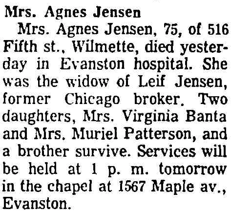 Agnes Hansen (1890-1965) | Familypedia | Fandom