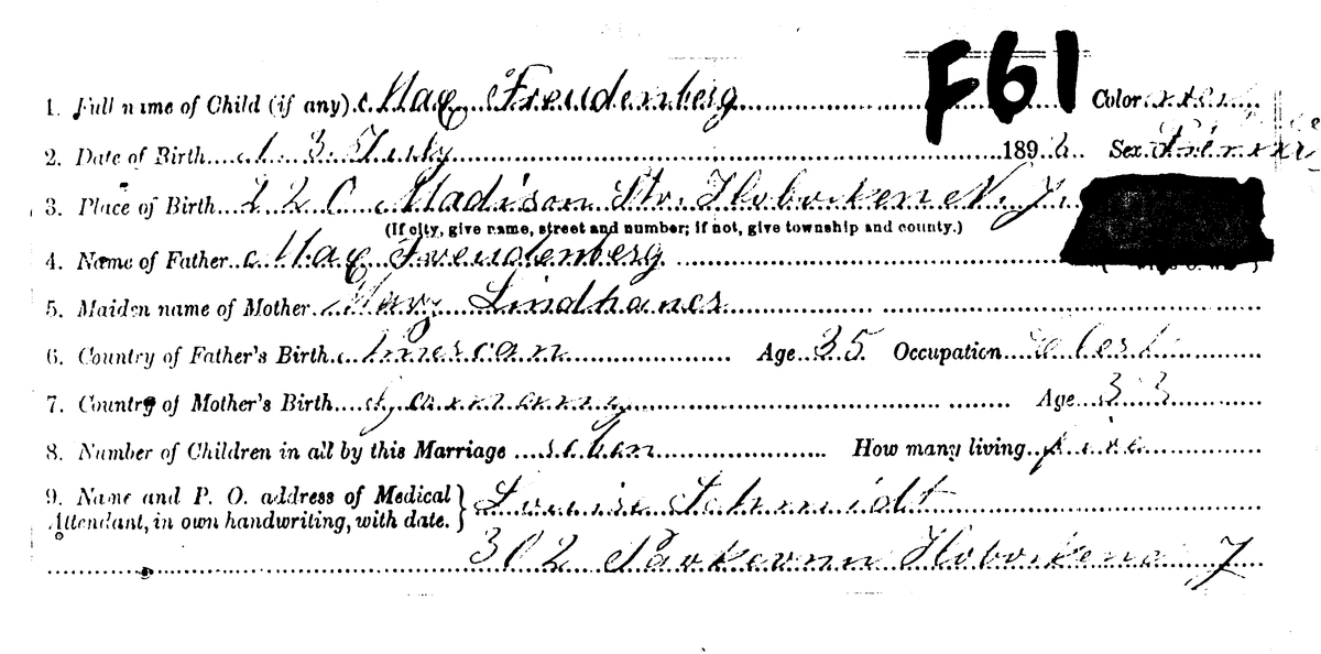 Max S. Freudenberg III (1893-1900) | Familypedia | Fandom