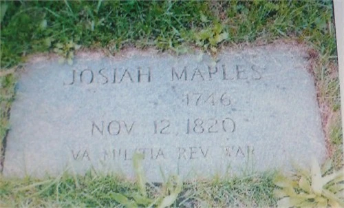 Josiah Maples (1746-1820) | Familypedia | Fandom