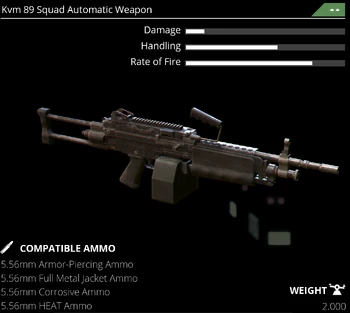 Kvm 89 Squad Automatic Weapon | Generation Zero Wiki | Fandom